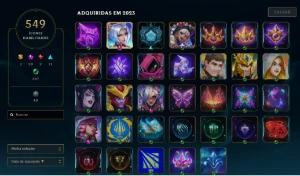 Conta Lol S3 1258 Skins + 205 Essencias Miticas - League Of Legends - DFG