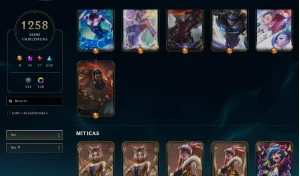 Conta Lol S3 1258 Skins + 205 Essencias Miticas - League Of Legends - DFG