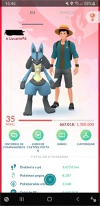 Conta Pokemon Go - Level 35 - DFG