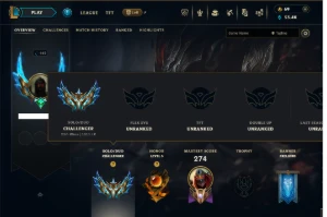 Conta Challenger 1K Pdl Soloqueue - League Of Legends Lol - DFG