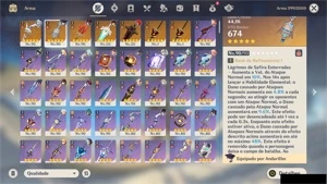 Conta End Game, Ar 60 ~ Hutao C1 + Bis, Wanderer + Bis - Genshin Impact ...