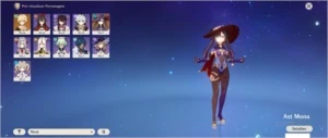 Ast Mona Ar7 + 10 Personagens - Genshin Impact - DFG