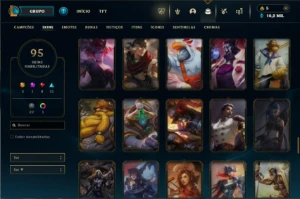 Prata 3 Com Todos Os Champs E 95 Skins ( Adc / Sup ) - League Of Legends Lol - DFG
